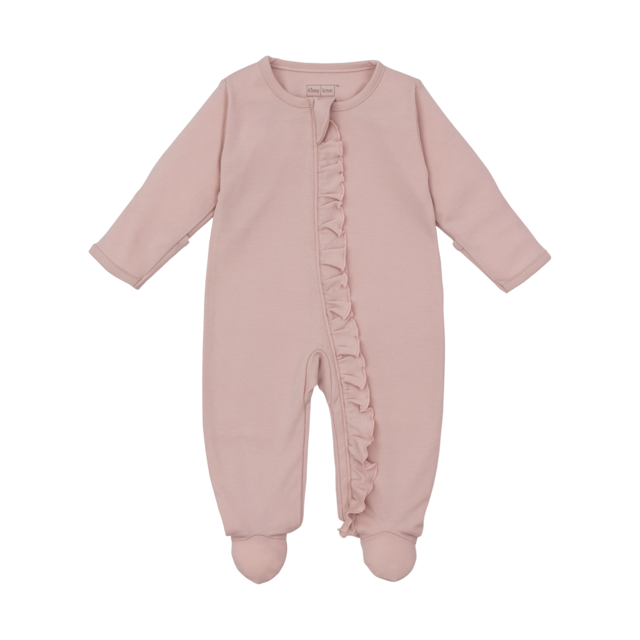 Kissy Kissy Solid Ruffle Zip Footie – Sikes Children's Shoe Store